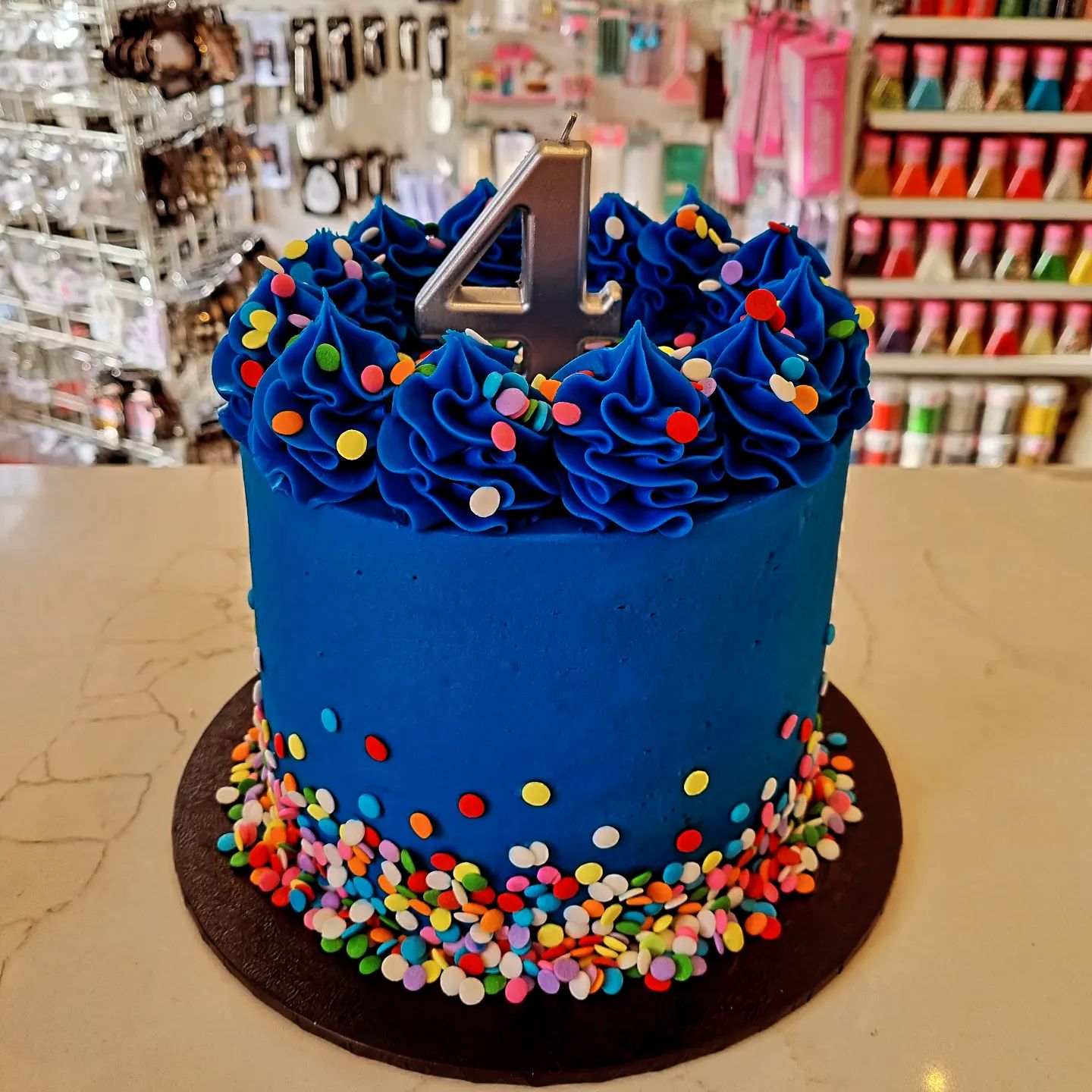 Blue Party Cake – Top Tier Cake Supplies